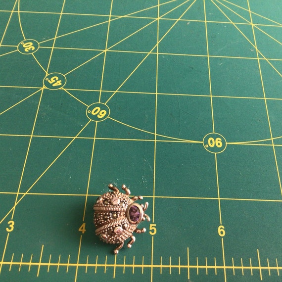 Vintage Judith Jack Sterling Silver Marcasite ,Amethy… - Gem