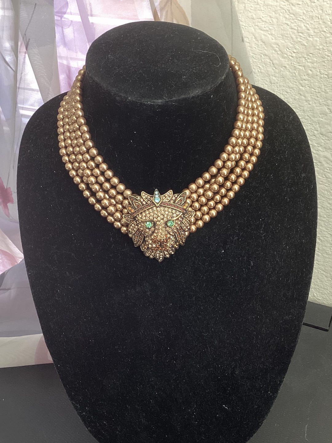 Vintage Heidi Daus Crystal Lion Statement Choker - New in Box - Etsy
