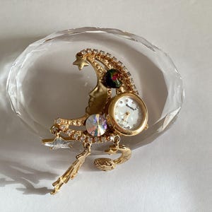 Vintage Bonetto Quartz Watch Good Night Brooch.excellent Vintage ...