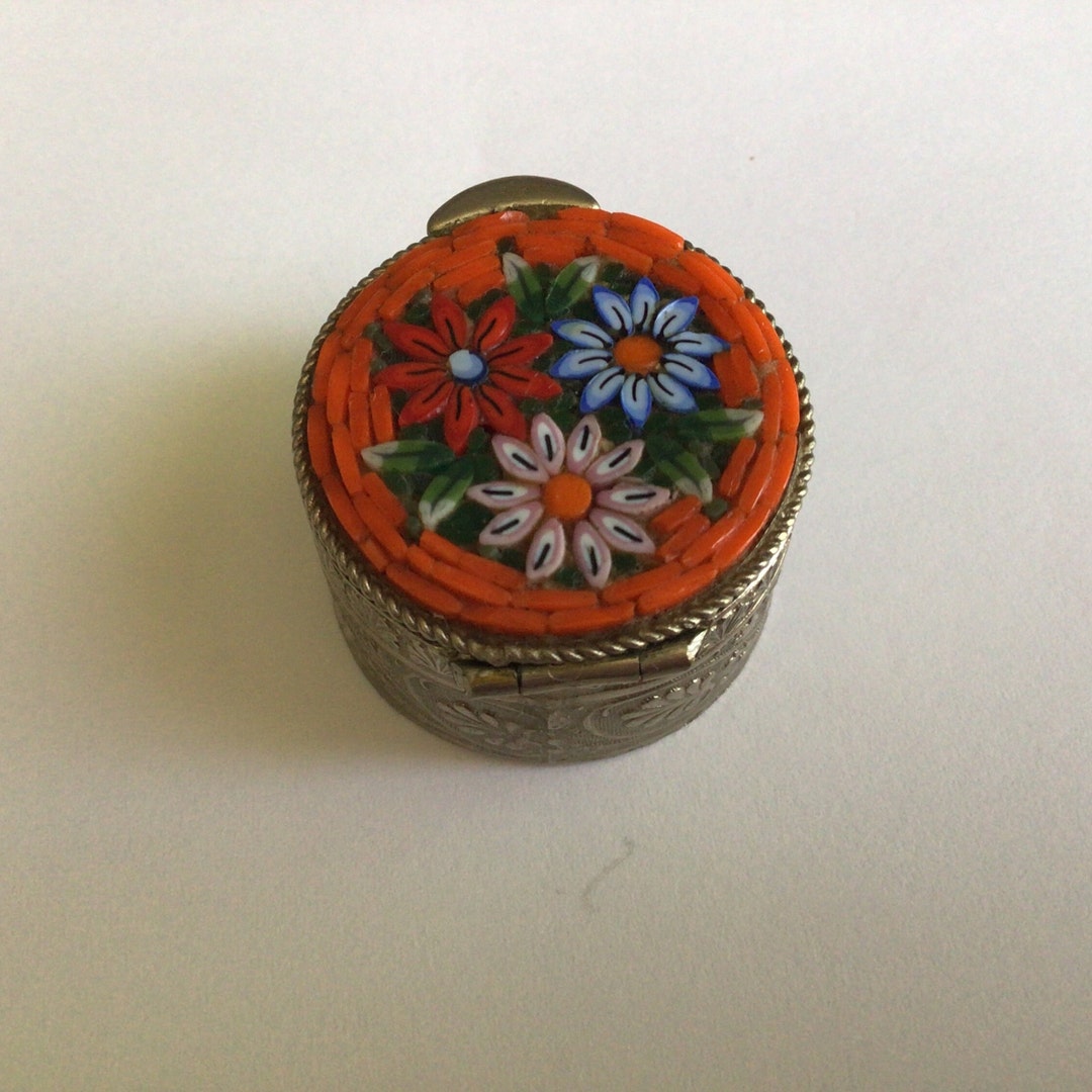 Antique Micromosaic Italian Peel Box .made in 1940’s. Excellent Vintage ...