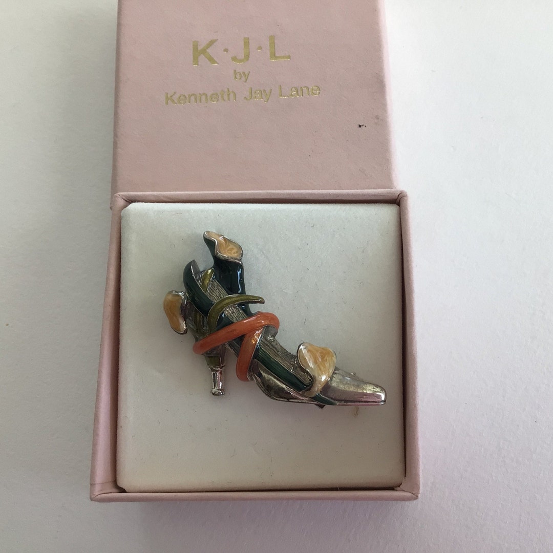 Broche vintage KJL.925 Broche en argent avec ruban floral enveloppé de ...