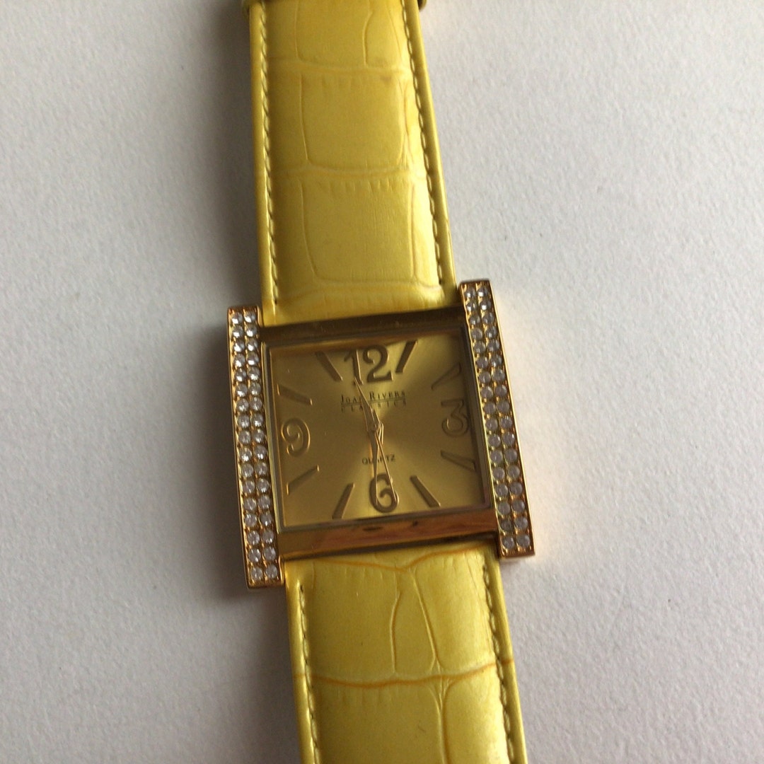 Joan Rivers Vintage Watch.classic Collction.japan Movt.genunie Leather ...