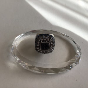 Princess Amanda Borghese Beautiful White Enamel and Square Cut Crystal ...
