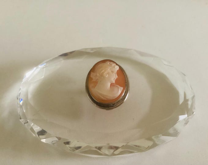 Antique 1920s Hand Carved Italian Shell Cameo Brooch/pendant 800 ...