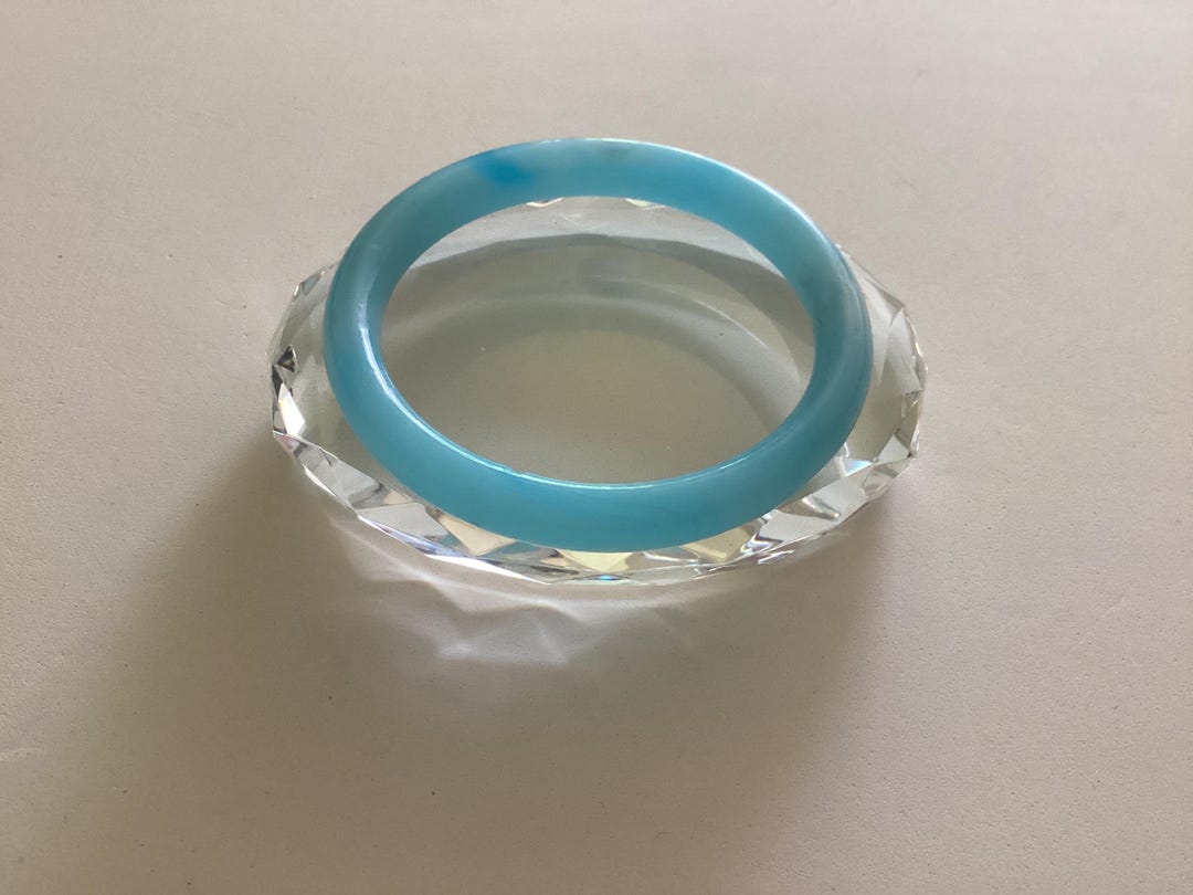 Vintage Natural Blue Jade Jadeite Gemstone Bangles. - Etsy