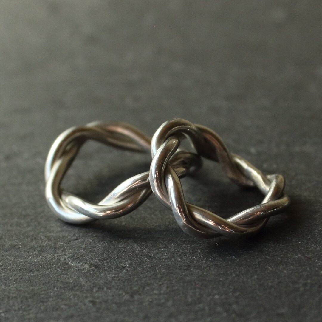 SUZU (tin) × SILVER [bends Twist Tin Ring] Personalize Gift 10 Year ...