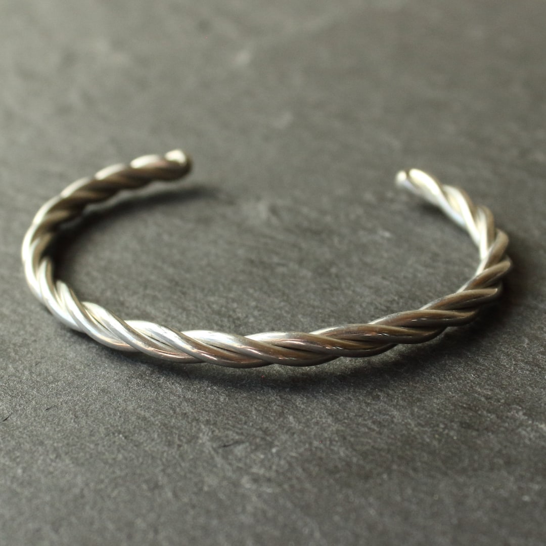 SUZU × SILVER [twist Tin Bangle] Braid Bracelet Woman Personalize Gift ...