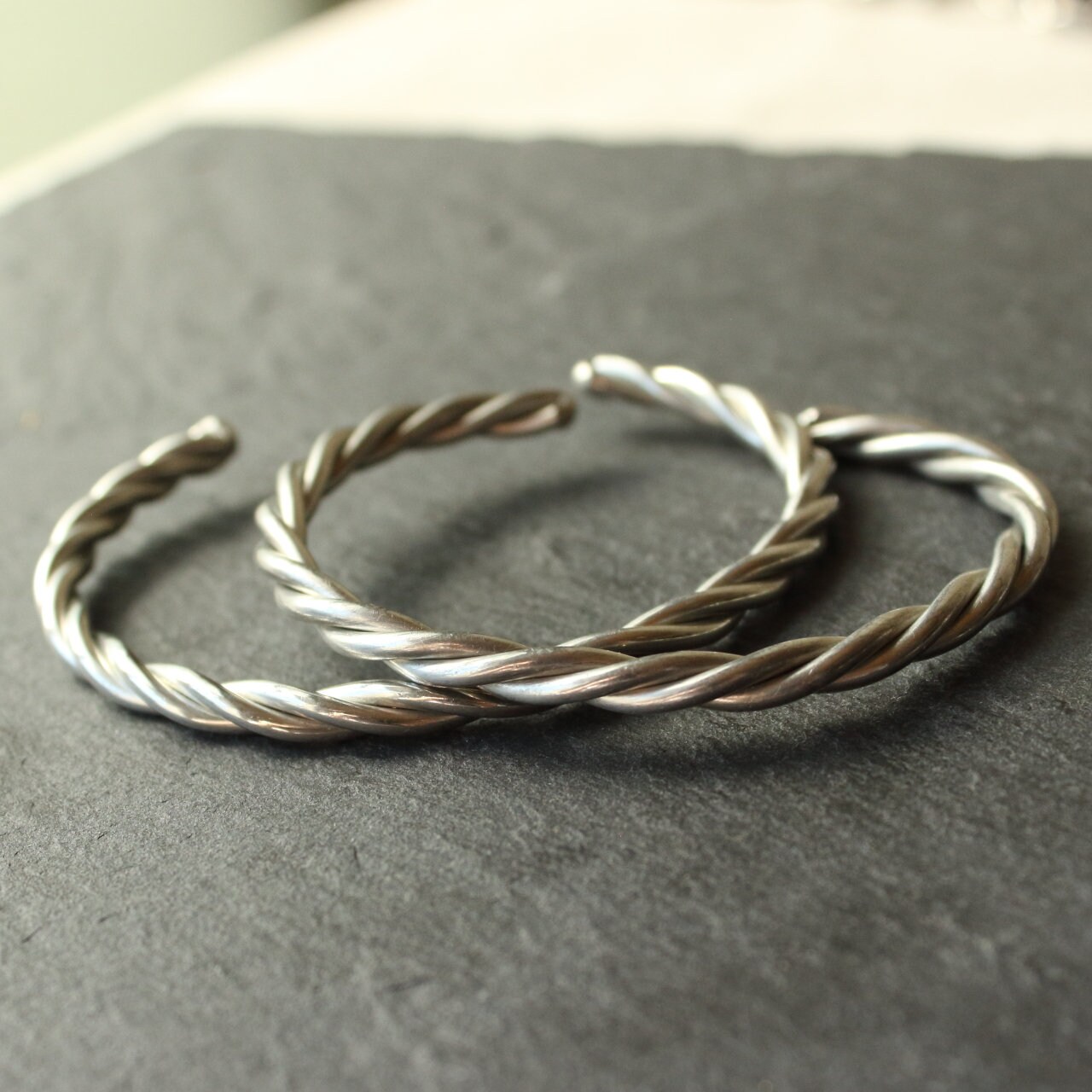 SUZU × SILVER [twist Tin Bangle] Braid Bracelet Woman Personalize Gift ...