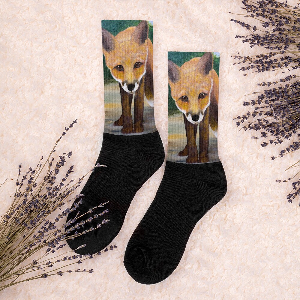 Fuchs Socken, lustige Socken, coole Socken, Socken für Frauen, Spaß ...