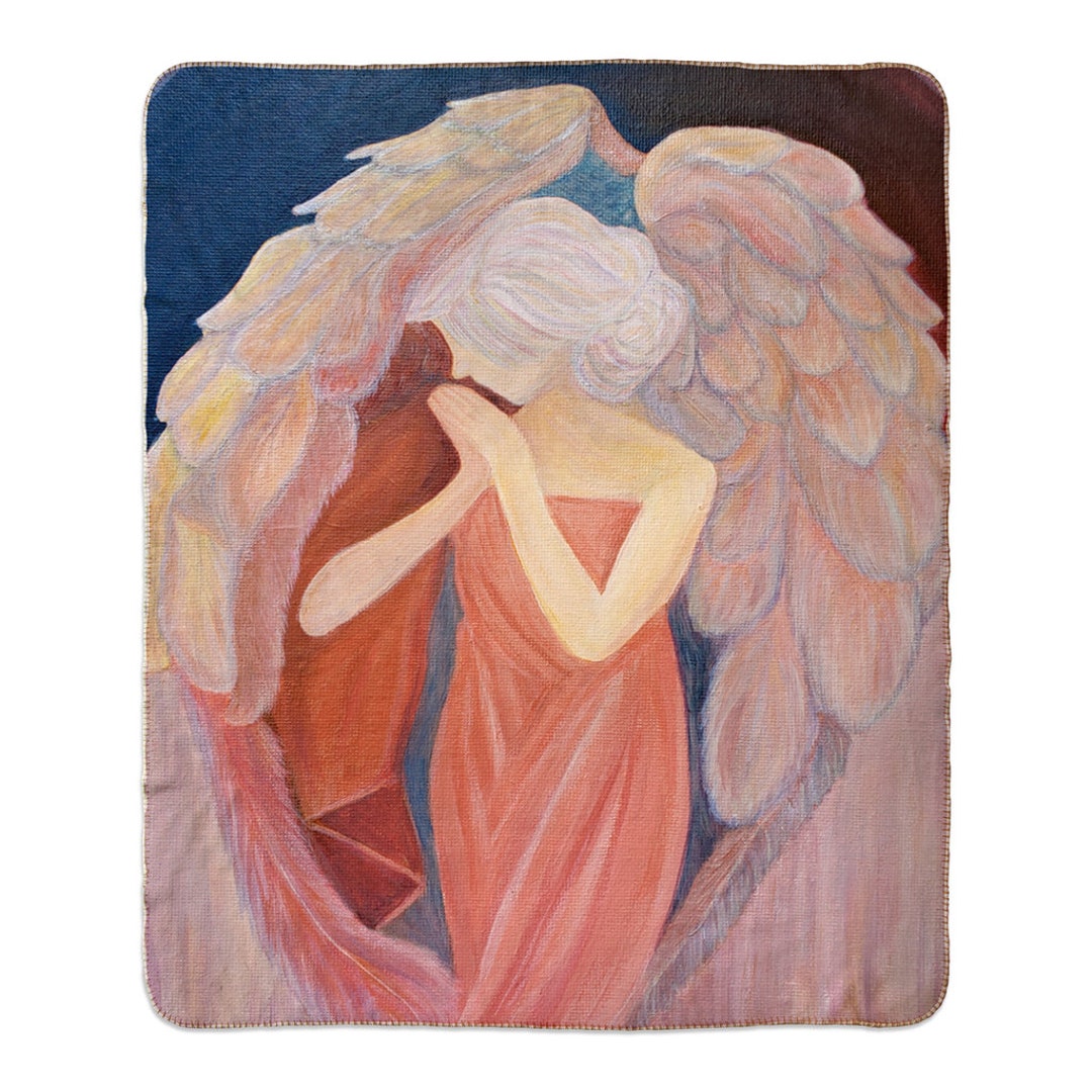 Angel Fleece Sherpa Blanket, Guardian Angel Blanket, Angel Gifts, Warm ...