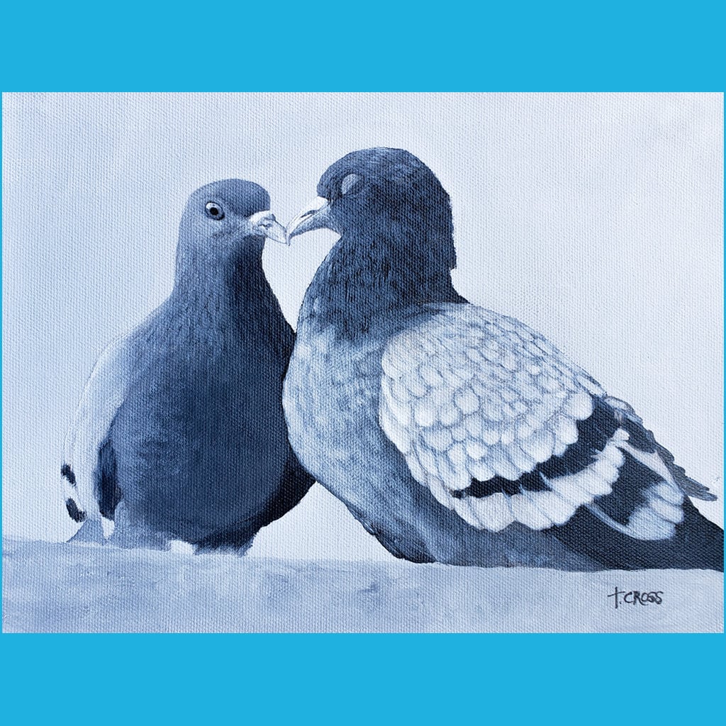 Pigeon Canvas Art Printpigeon Wall Decor Pigeon Wall Art - Etsy