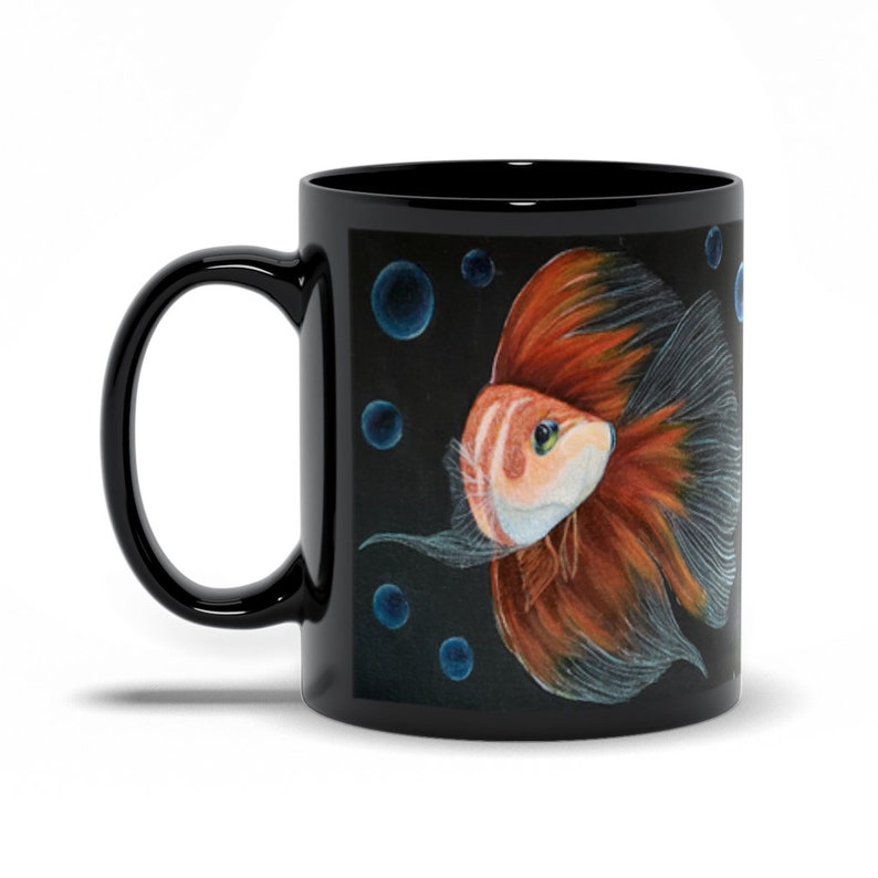 Betta Fish Coffee Mug, Siamese Fighting Fish, Fish Gift, Betta Lover ...