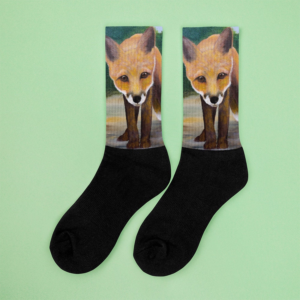 Fuchs Socken, lustige Socken, coole Socken, Socken für Frauen, Spaß ...