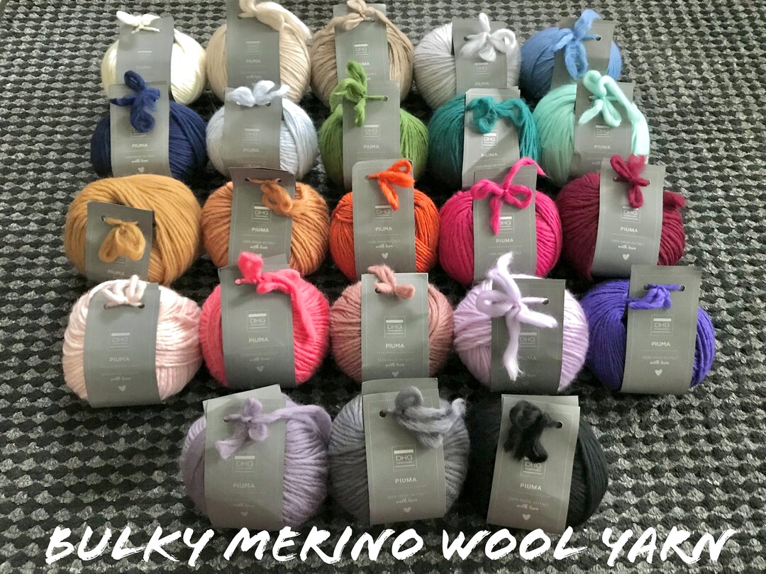 Piuma Bulky Merino Wool Yarn | DHG | Chunky Wool Yarn | Extra Fine ...