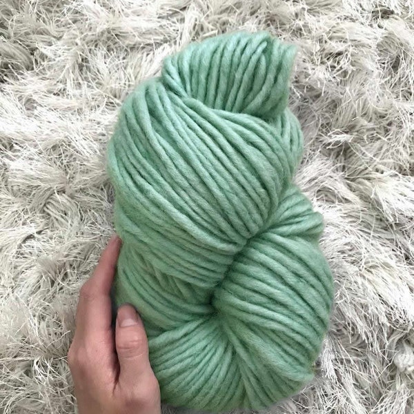 Green Super Bulky Wool Yarn - Etsy