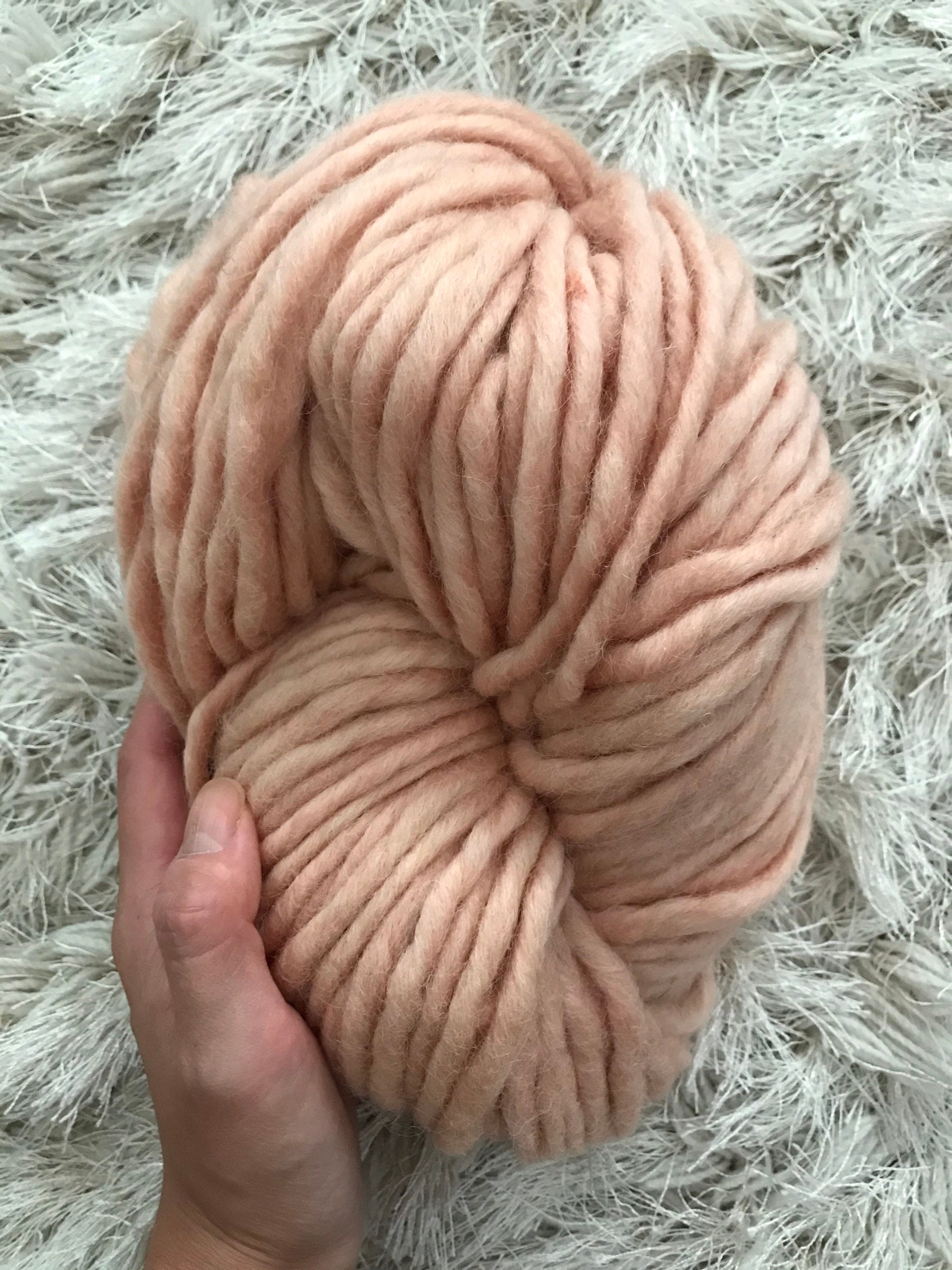 200gm Blush Super Bulky Wool Yarn Pencil Roving 90 Yards/270 | Etsy