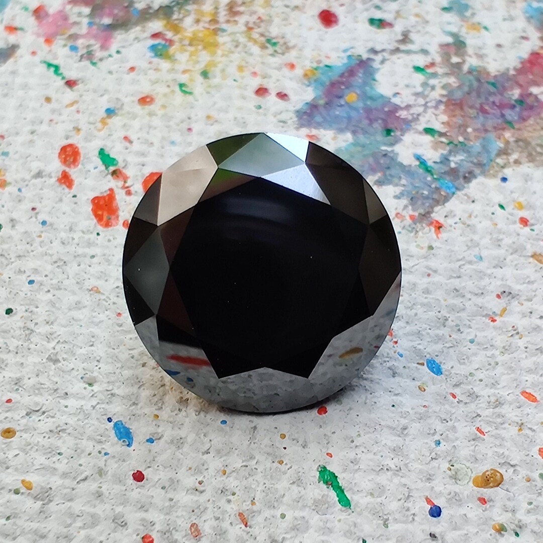 Loose Moissanite 5.00 to 20.00 Ct Black Color Round Brilliant Cut ...
