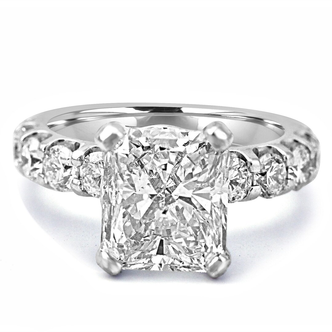 3.00 Carat Radiant Cut Diamond Engagement Ring Diamond Ring Engagement ...
