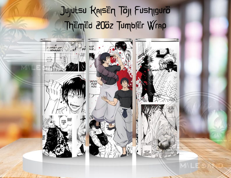 Toji Fushiguro Jujutsu Kaisen Inspired 20oz Tumbler Wrap and PNG - Etsy