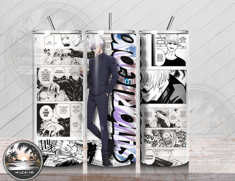 Jujutsu Kaisen Inspired Gojo 20oz Tumbler Wrap PNG - Etsy