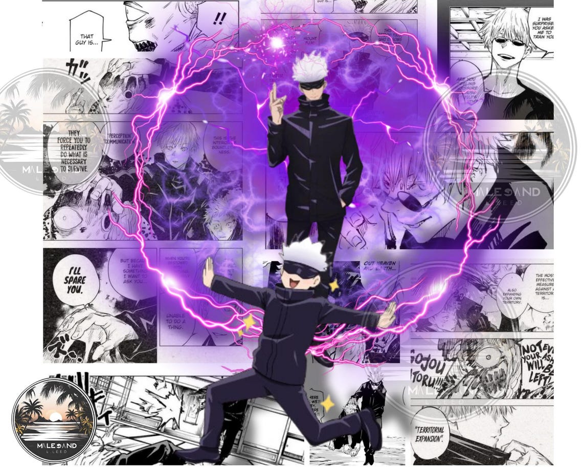 Jujutsu Kaisen Satoru Gojo PNG 20oz Tumbler Wrap - Etsy UK