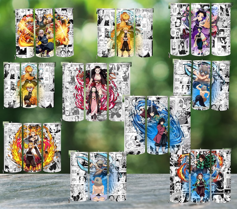 DEMON SLAYER 20oz Tumbler Wrap BUNDLE - Etsy Australia