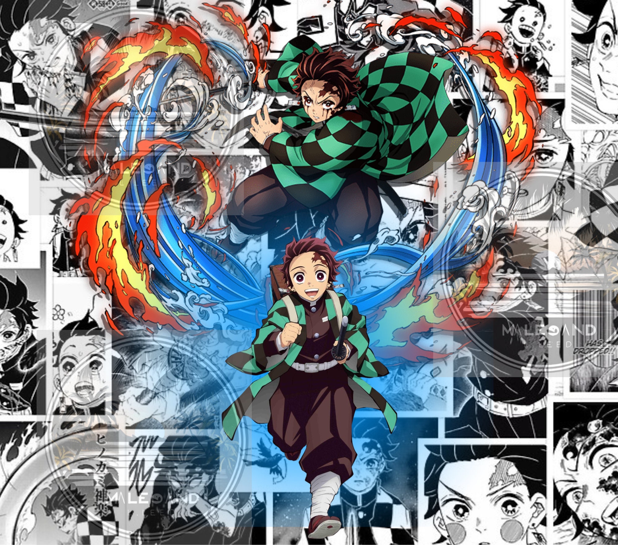 Demon Slayer Tanjiro 20OZ Tumbler Wrap Png - Etsy