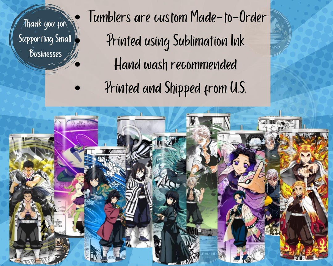 Demon Slayer HASHIRA 20oz Tumblers - 9 Different Design Options! - Etsy
