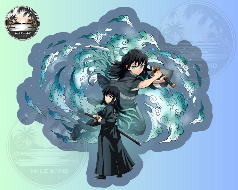 Demon Slayer Muichiro Tokito PNG Design for 20oz and 40oz Tumblers - Etsy