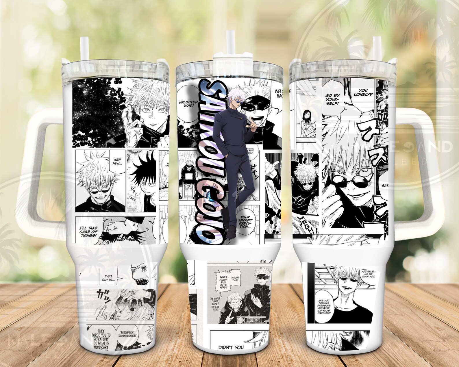 40oz Satoru Gojo Tumbler Wrap PNG - Etsy