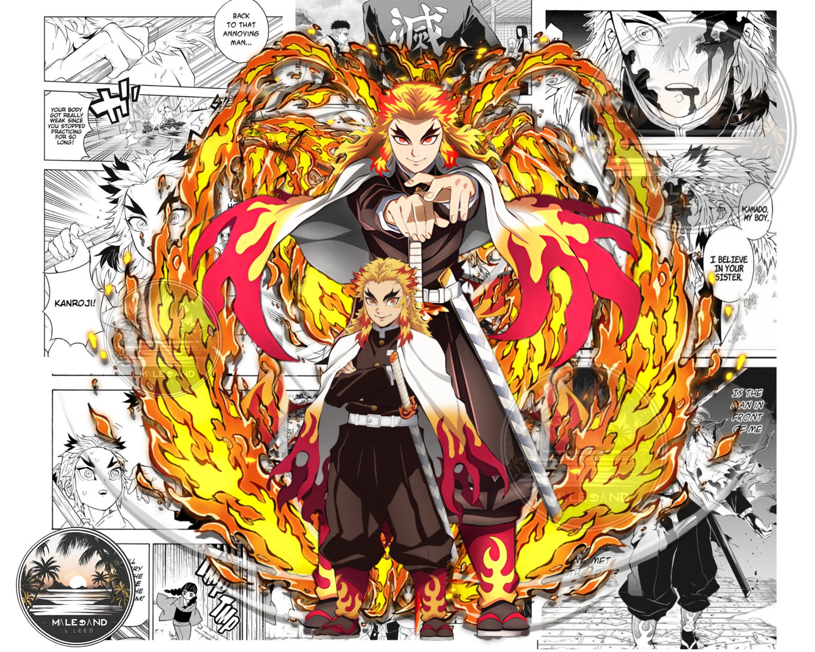 Kyojuro Rengoku Demon Slayer PNG Design for 20oz Tumblers - Etsy