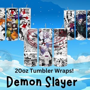Demon Slayer Manga Themed Demons! 20oz Tumbler Wraps and PNG Files - Etsy