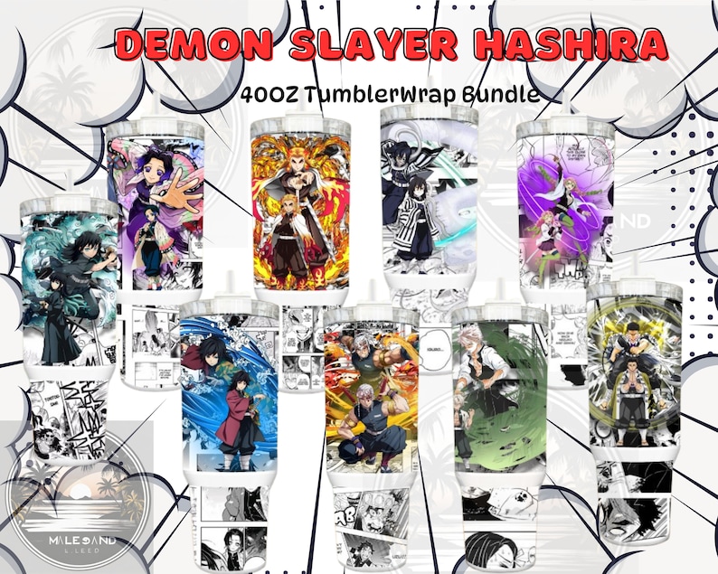 Demon Slayer Hashira 40oz Tumbler Wrap Bundle! - Etsy