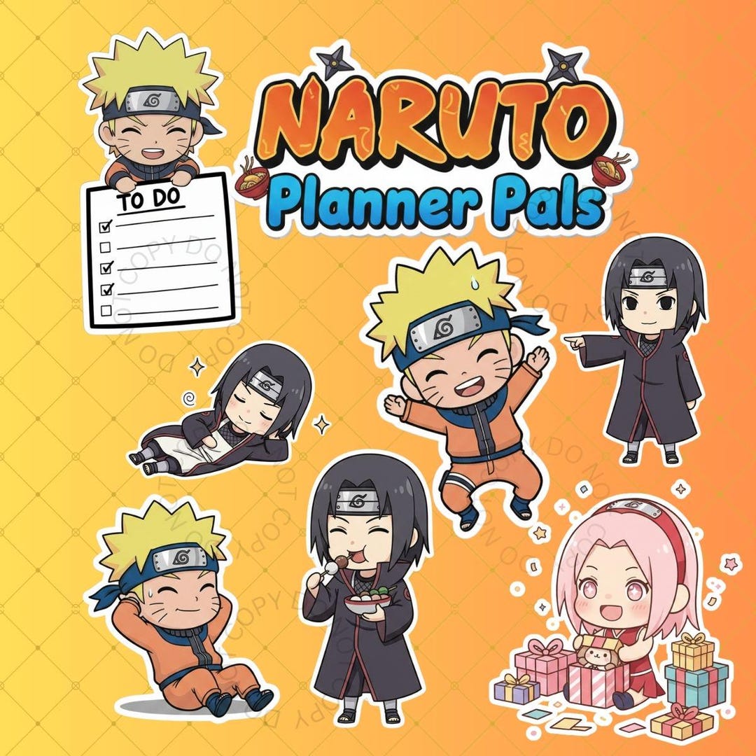 Naruto Planner Pal Stickers! - Digital and Printable Stickers - Etsy