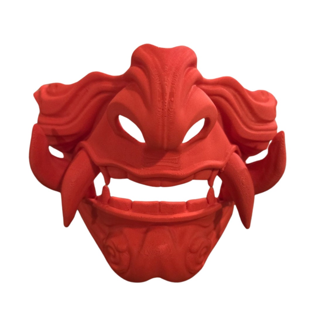 Samurai Oni Mask, Cosplay Bottom Half Mask. Costume Mask - Etsy