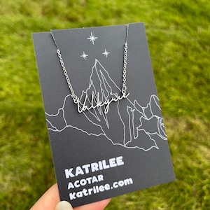 Officially Licenced Valkyrie Stainless Steel Necklace, ACOTAR Merch ...