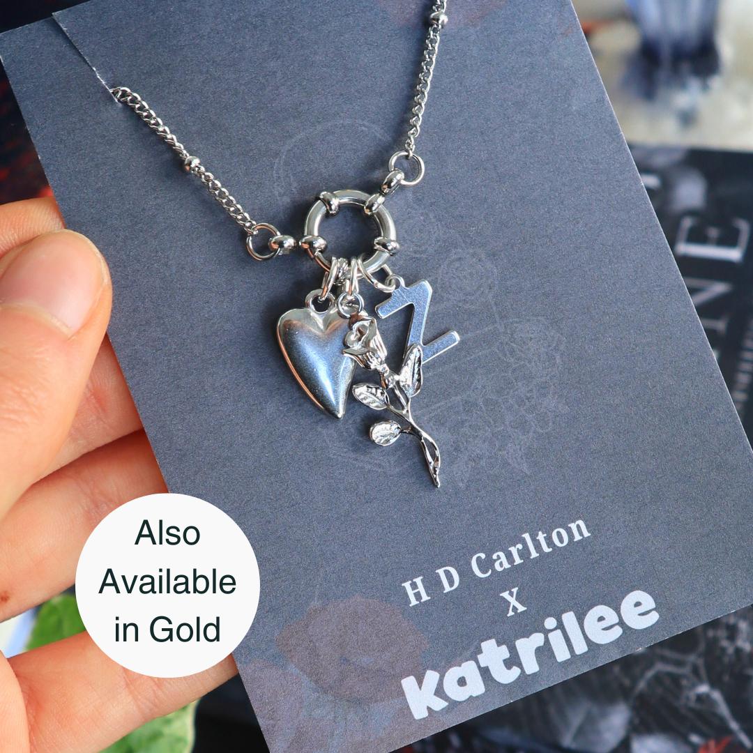 Haunting Adeline Stainless Steel Gold and Silver Charm Necklace, H D ...