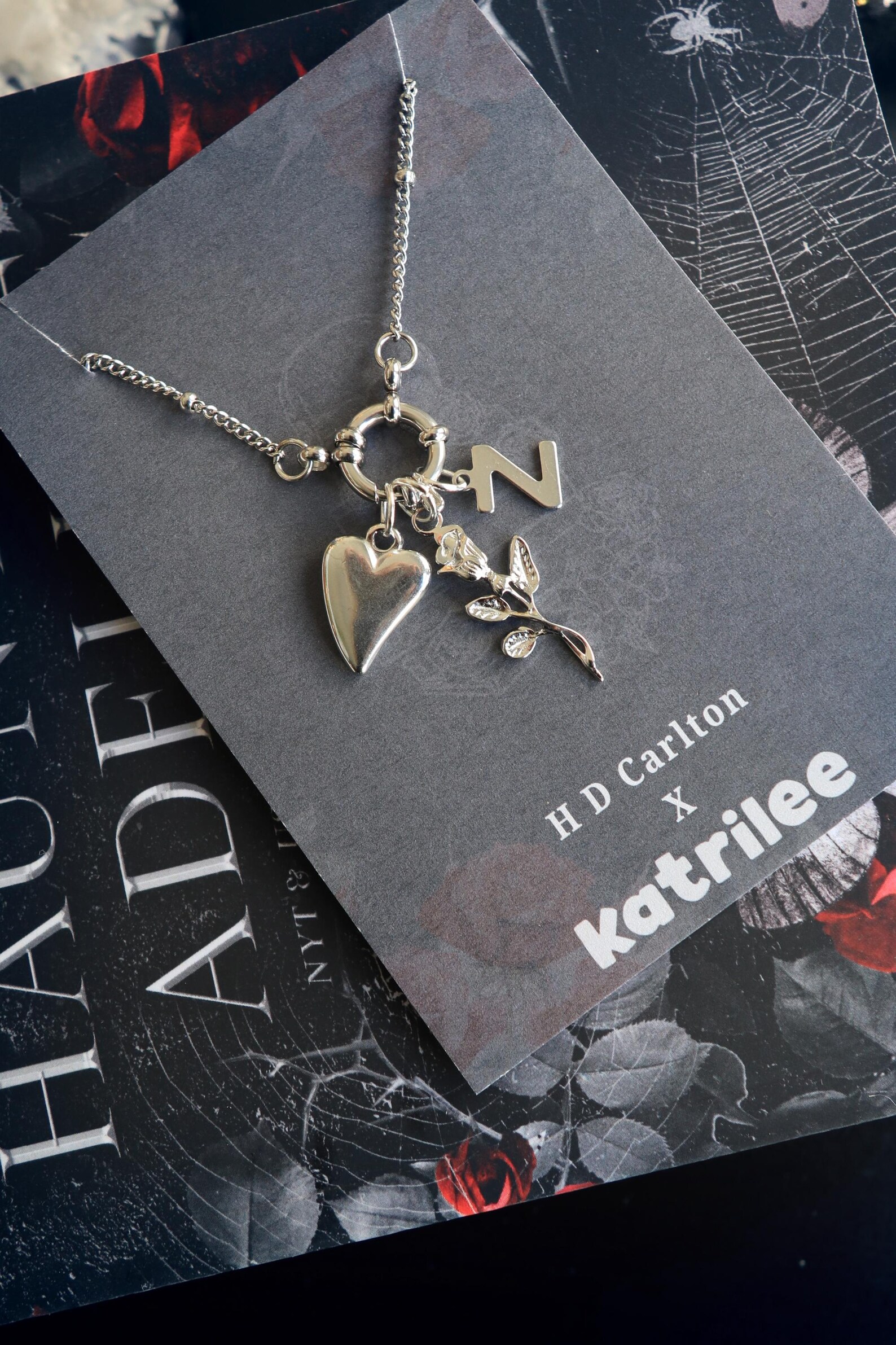 Haunting Adeline Stainless Steel Gold and Silver Charm Necklace, H D ...