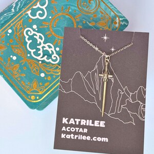 Officially Licenced ACOTAR Nesta Valkyrie Sword Necklace, Surgical ...