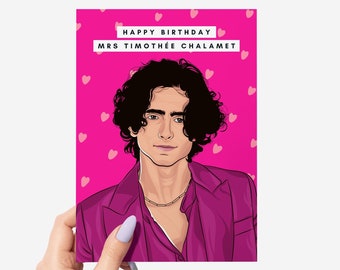 Timothee Chalamet Card | Etsy
