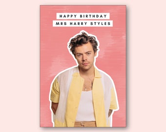 Harry Styles Printable Birthday Card | Etsy UK