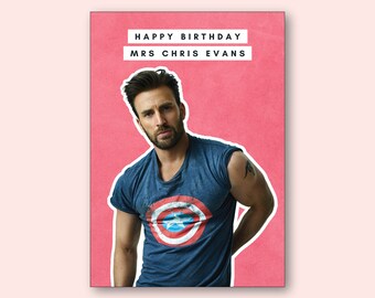 Chris Evans Birthday Card | Etsy UK