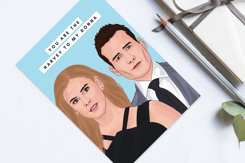 Birthday Cards Paper Harvey Specter Donna and Harvey Birthday Card ...