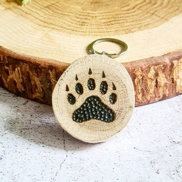 Wood Slice Keyring - Etsy