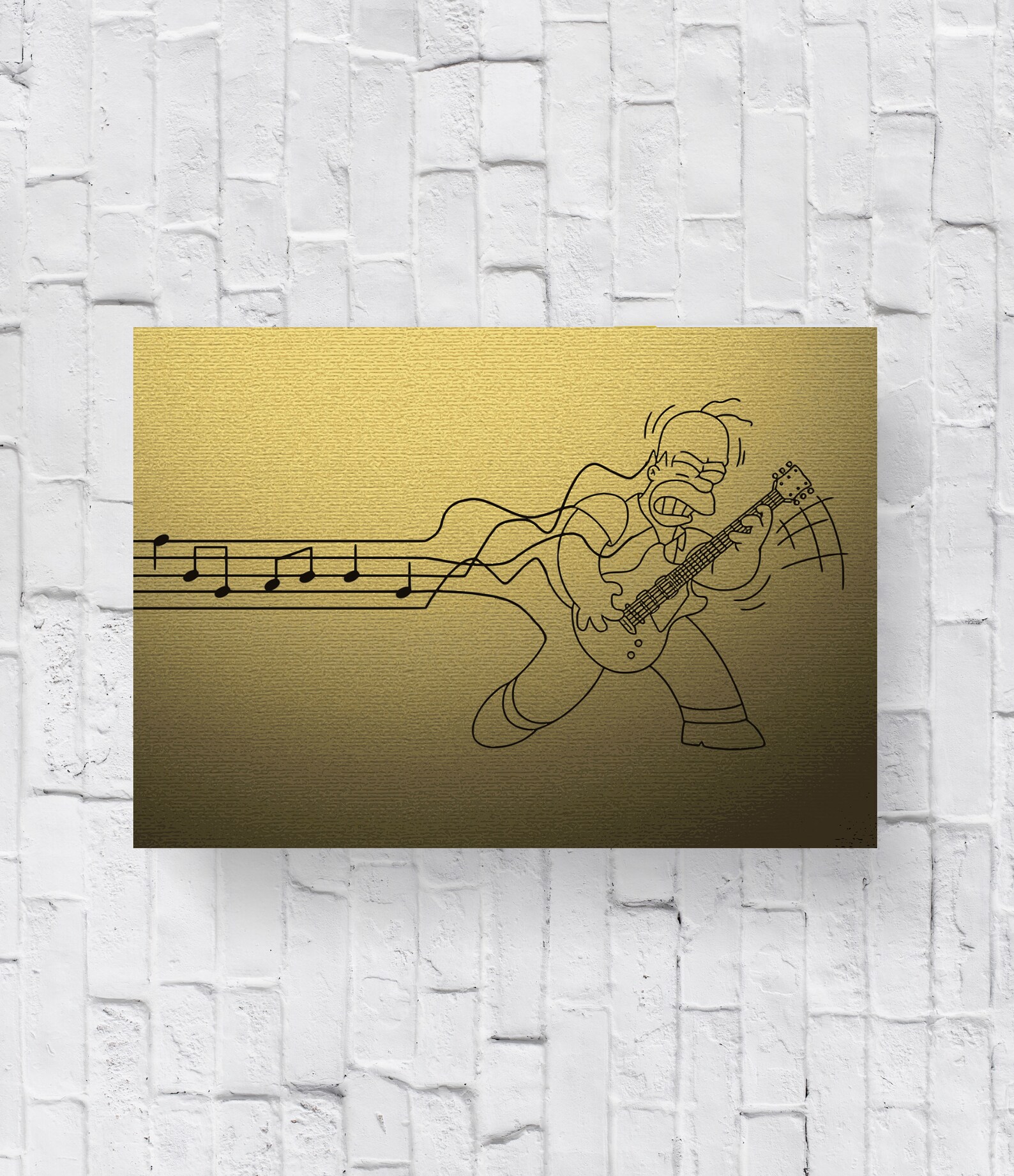 Homer Simpson Playing Guitar / Illustration / Music / the Simpsons ...