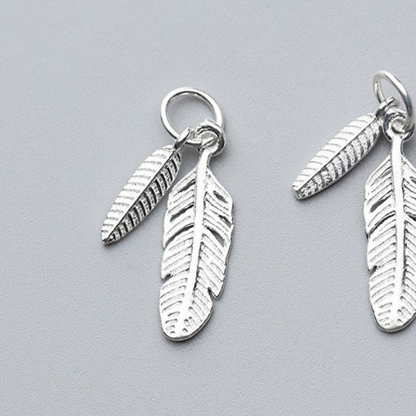 Feather Charm - Etsy
