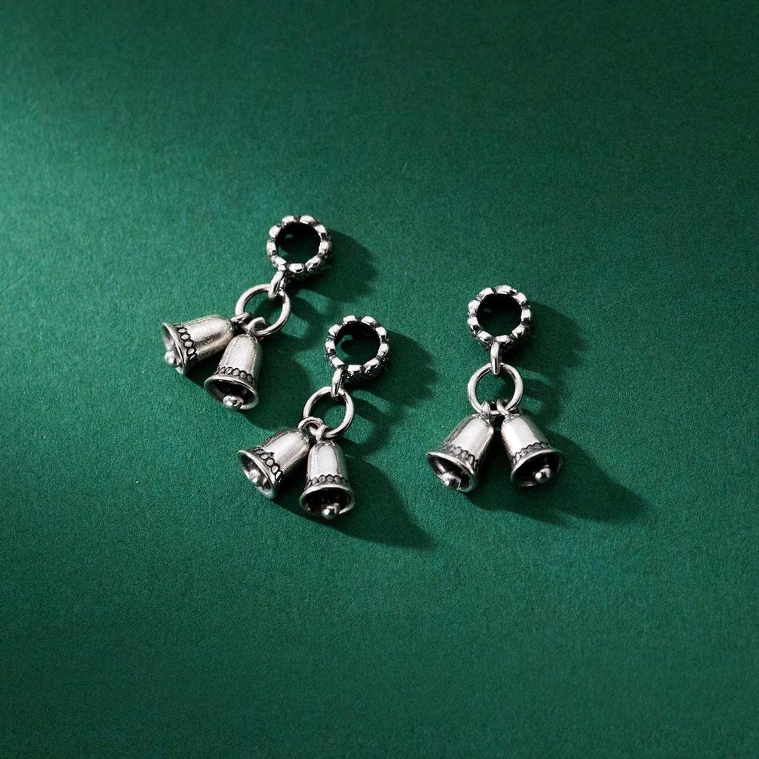 Sterling Silver Bell Charms, 14mm, Necklace Charm, 925 Silver Charms ...