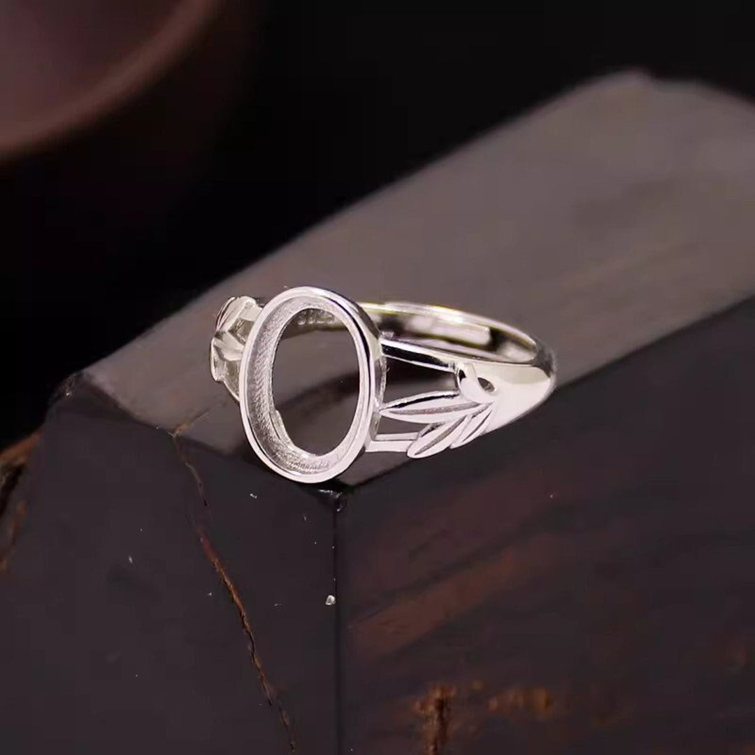 925 Silver Ring Settings, 8x11mm Oval Ring Base, Making Gemstone ...