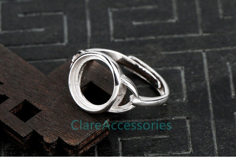 11MM Round Ring Blanks 925 Solid Sterling Silver Ring Blank - Etsy