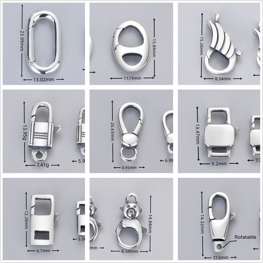 Sterling Silver Clasps, Heart Clasp, Floral Clasp, Palm Clasp ...